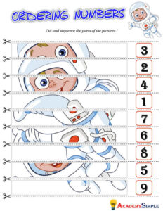 Math, Ordering Numbers Worksheet, 1 to 9 - Academy Simple