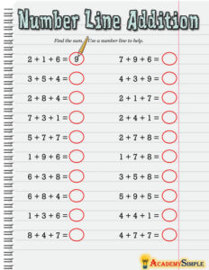 Number Line Addition #2 - Academy Simple