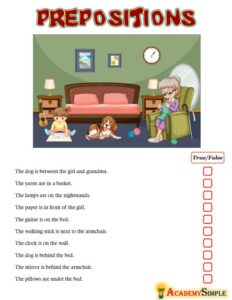 Prepositions of Place - Room - Academy Simple