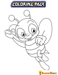 Coloring Worksheets - Bee - Academy Simple