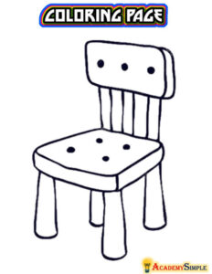 Coloring Worksheets - Chair - Academy Simple