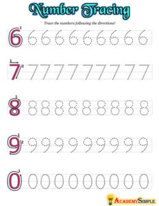 Number 6 Tracing Worksheet