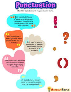 English Grammar, Punctuation Marks Worksheets #2 - Academy Simple