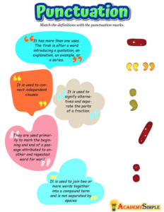 English Grammar, Punctuation Marks Worksheets #3 - Academy Simple