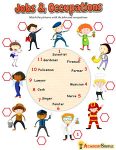Jobs and Occupations- Matching Worksheet - Academy Simple