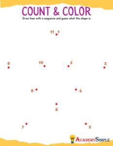 Count and Color Worksheets- Connect the Dots to Form a Shape - Academy ...