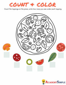 Count and Color- Pizza - Academy Simple