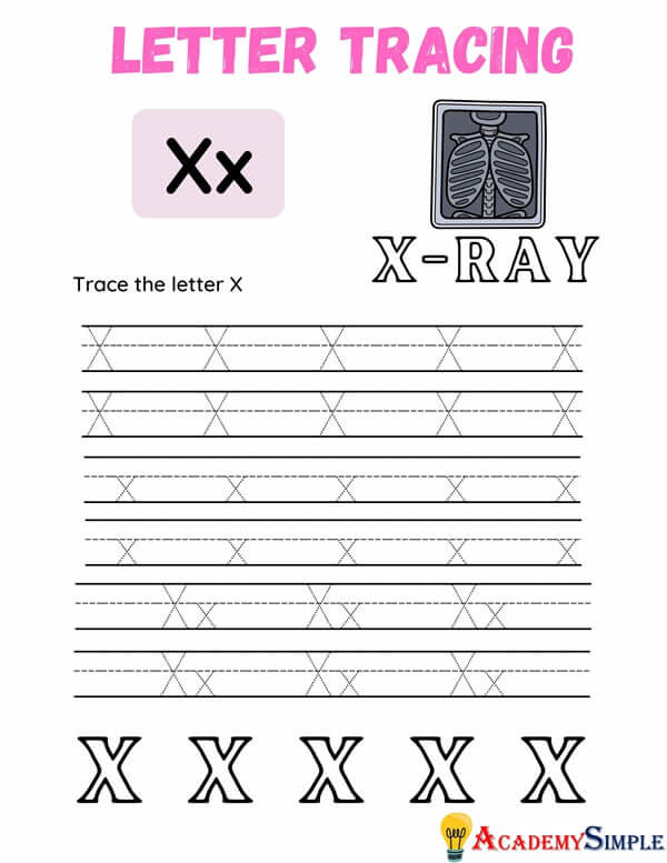 Alphabet Tracing Worksheets X Letter X Tracing Worksheets Letter