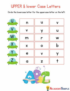 Alphabet Worksheets - Uppercase & Lowercase Letters #4 - Academy Simple