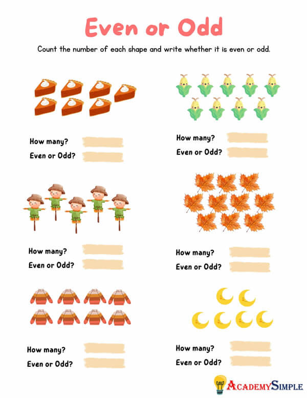 Math Odd Numbers Even Numbers Worksheet Fall Academy Simple Math Odd Numbers Even Numbers Worksheet Fall Academy Simple