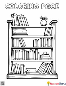 Coloring Page - Books - Academy Simple